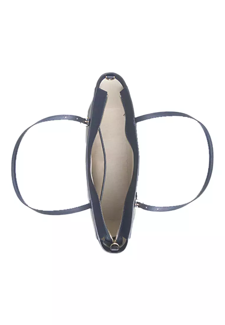 Buy Tory Burch Tory Burch Emerson Large Tote Bag In Tory Navy 150178 ...