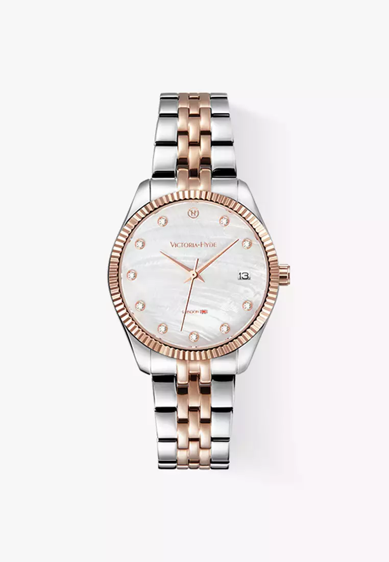 Buy Victoria Hyde London Women's Watch 32mm Round White River Scallops ...