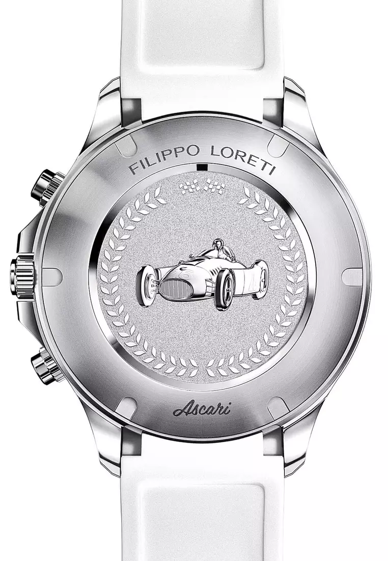 Filippo Loreti Unisex Stainless Steel Ascari Blue Pearl Rubber Quartz ...