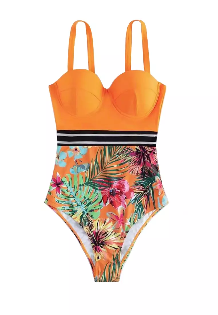 Buy Zitique Sexy Floral One Piece Swimsuit 2024 Online Zalora Philippines