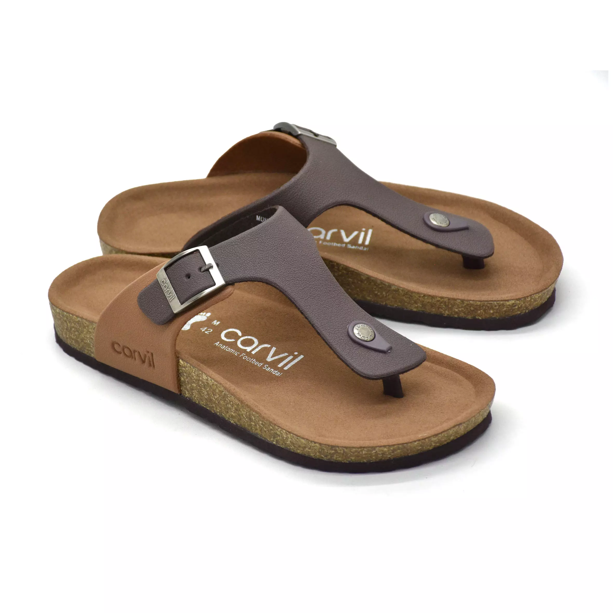 Jual Carvil Carvil Sandal Pria Munich-01 M Dark Brown/Stone Original ...