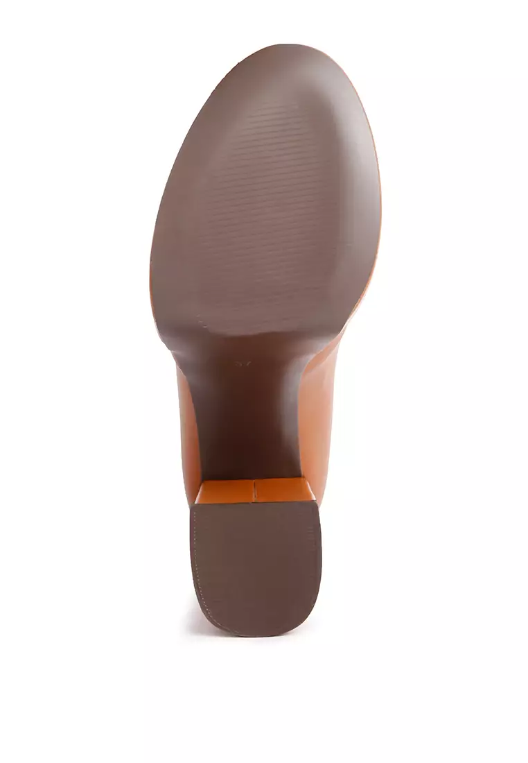 Buy London Rag Tan Faux Leather High Heeled Ankle Boots 2023 Online ...