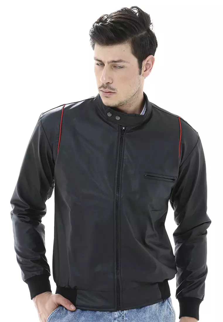 Jual Crows Denim Crows Denim - Leather Jacket Bikers Black Style ...