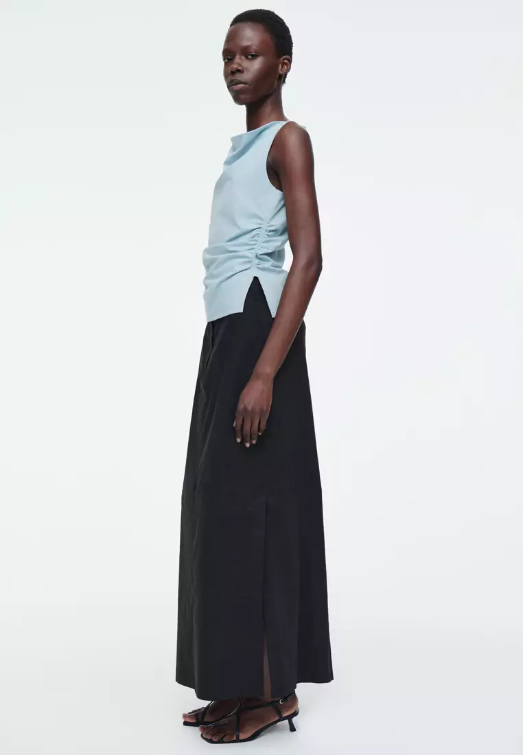 Buy COS Cowl-Neck Gathered Sleeveless Top 2025 Online | ZALORA Philippines