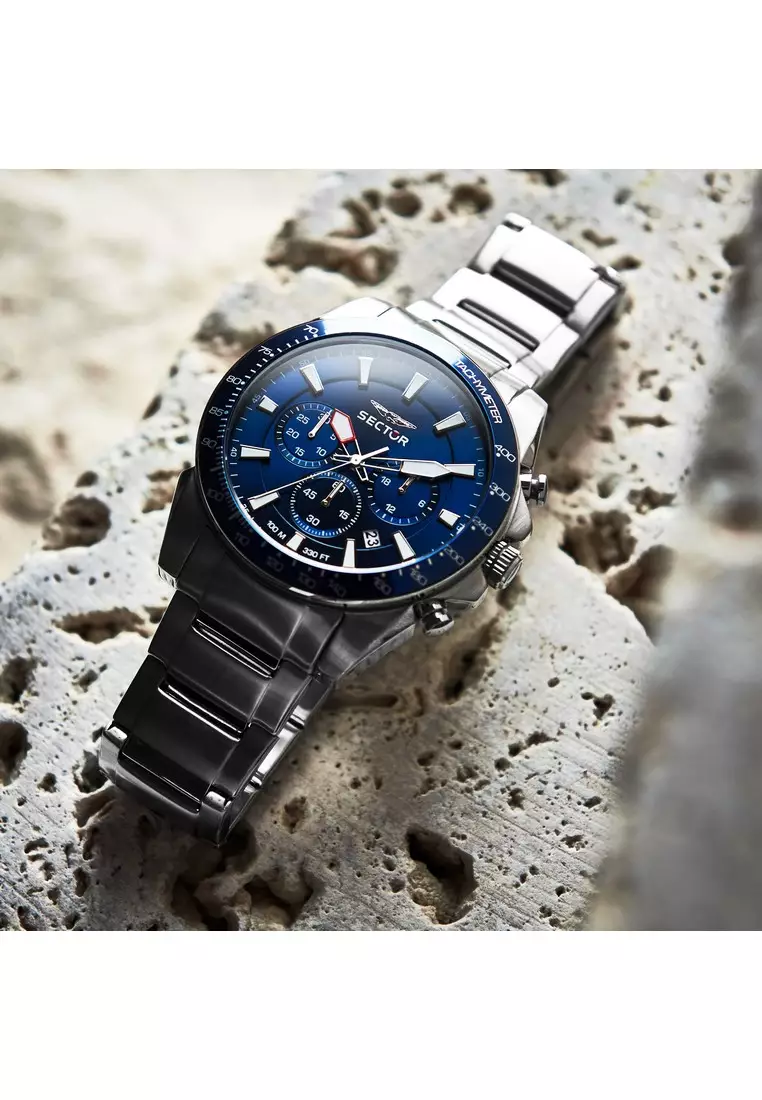 Buy Sector 【3 Years Warranty】 Sector 450 43mm Men's Quartz Watch ...