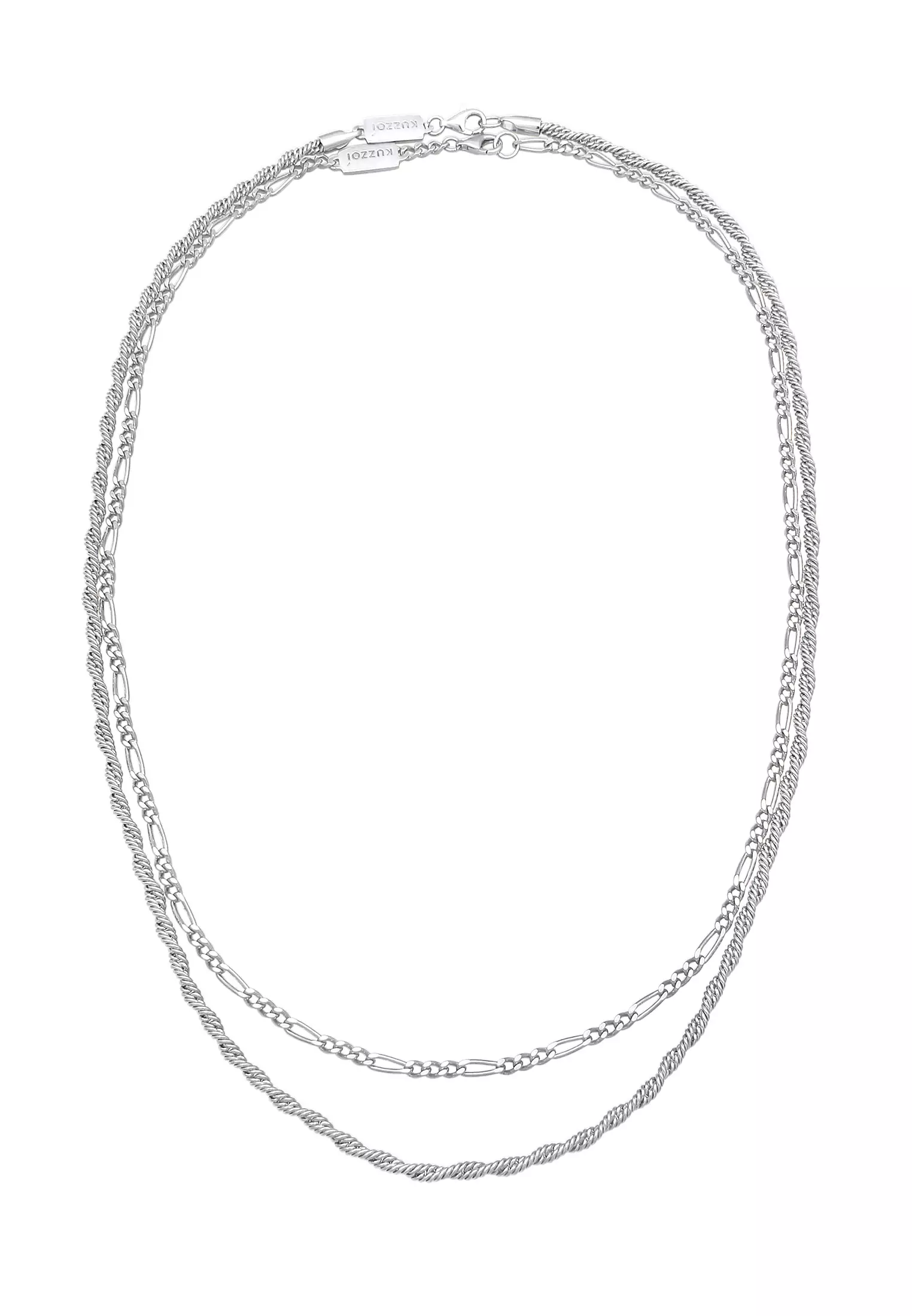 Buy Kuzzoi Men's Silver Mixed Chain Necklace 2026 Online | ZALORA