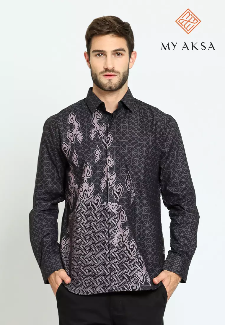 Jual MY AKSA FIT EVERYWHERE My Aksa Batik Pria Kemeja Panjang Furing ...