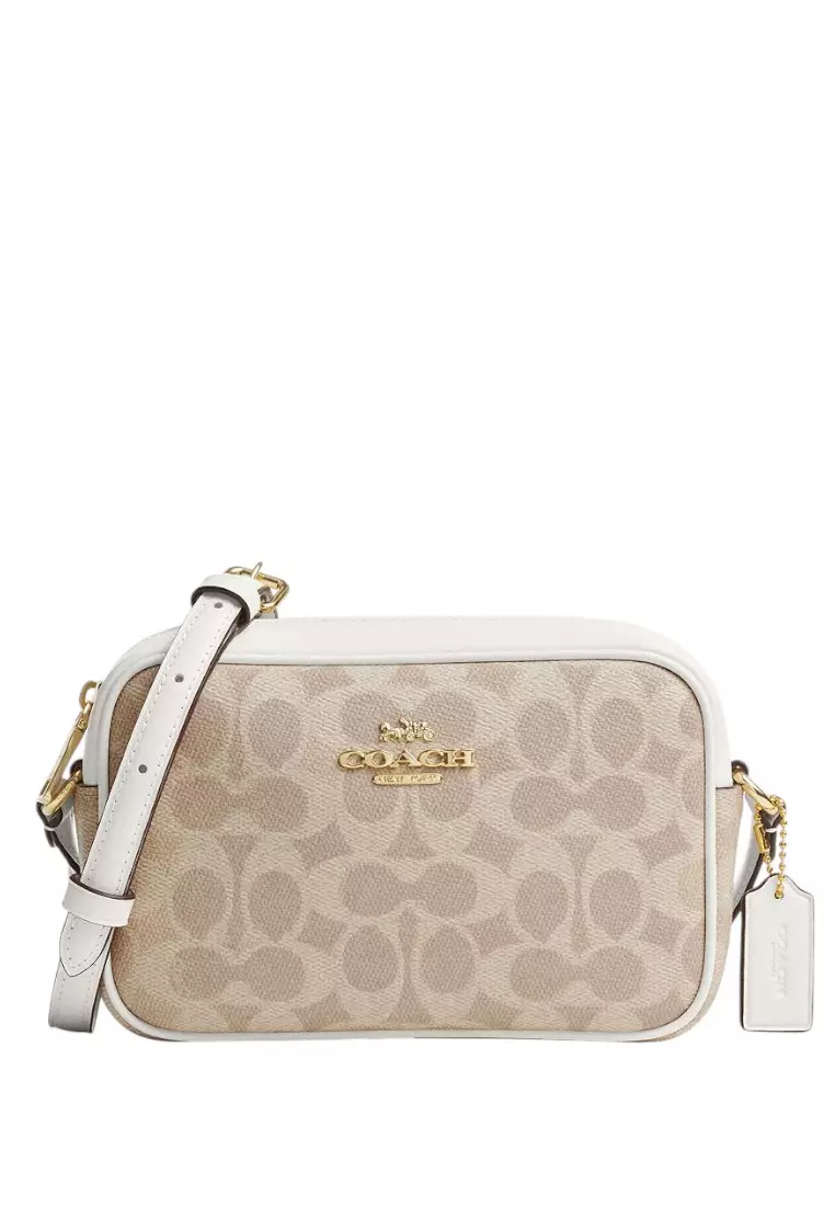 Coach Mini Jamie Camera Bag In Signature Canvas - Sand/Chalk 2026 | Buy ...