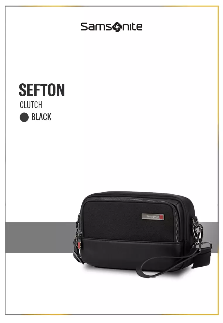 Jual Samsonite Samsonite Sefton 2Way Clucth – Black Original 2025 ...