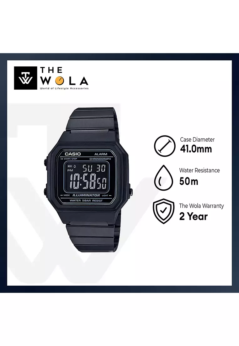 Buy Casio Men Digital Watch B650WB-1B Black Resin Strap Online | ZALORA ...