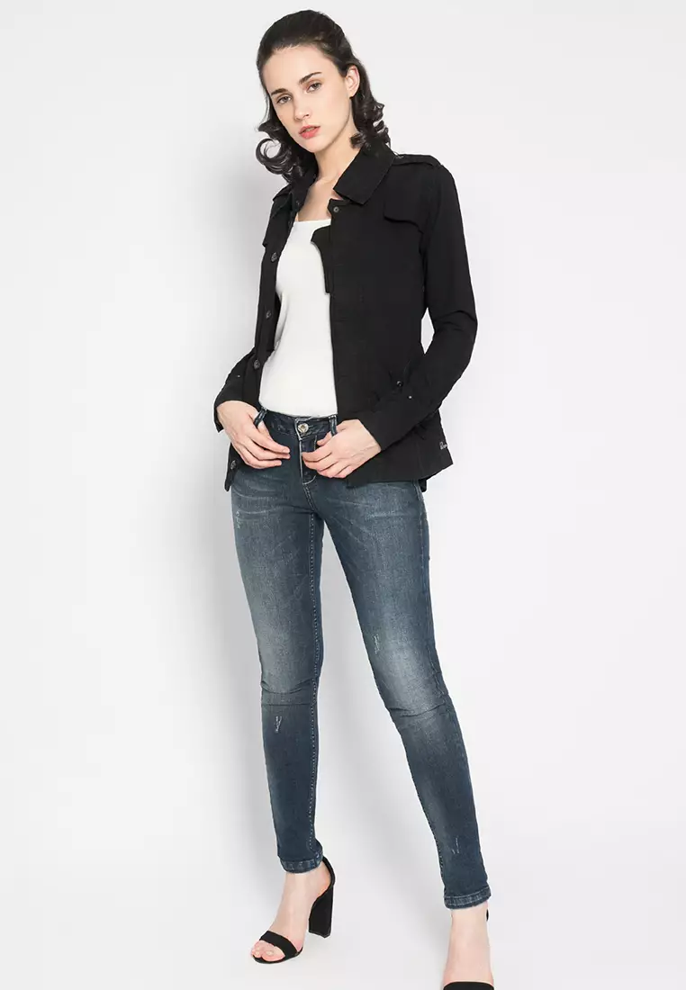 Jual LGS LGS - Jaket Wanita - Double Pocket - Hitam - Slim Fit - LLJK ...