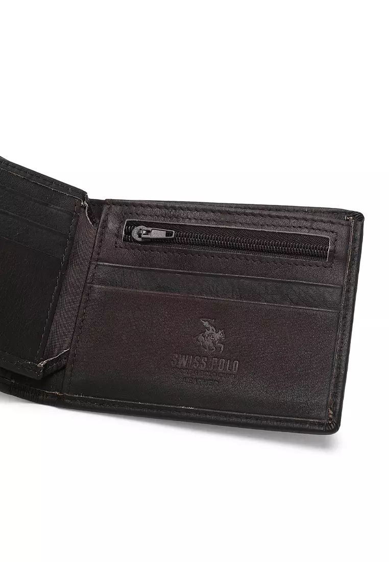 Buy Swiss Polo Leather RFID Bi-Fold Short Wallet - Brown 2025 Online ...