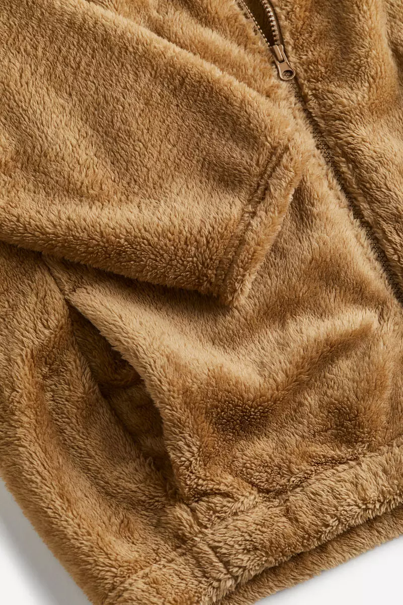 Buy H&M Loose Fit Zip-through teddy top 2023 Online | ZALORA Philippines