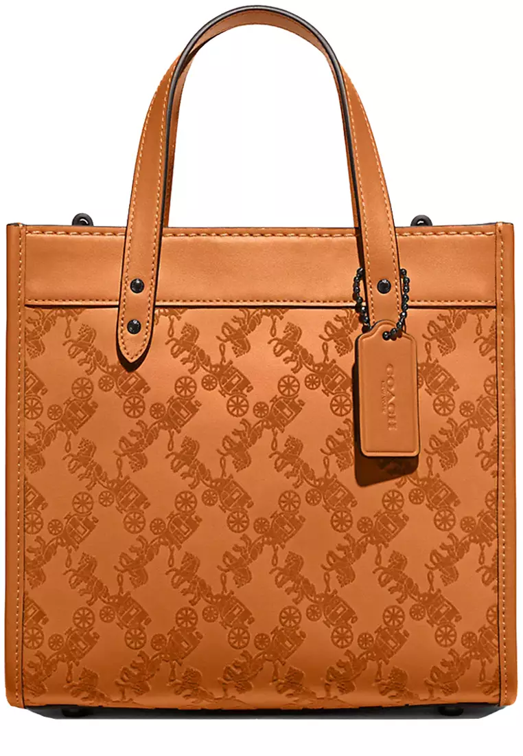 Buy COACH Field Tote Bag 22 With Horse And Carriage in Butterscotch ...