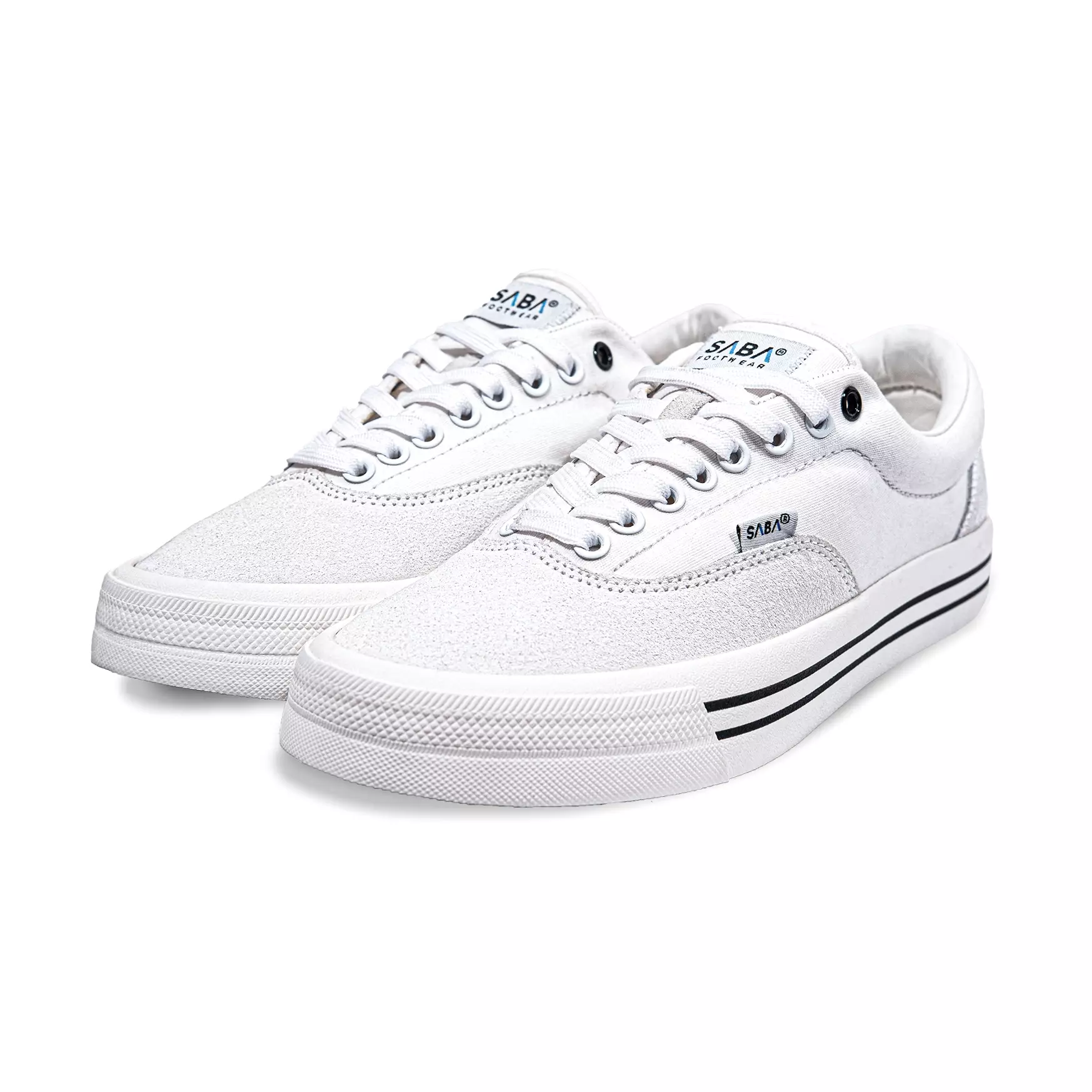 Jual SABA SABA Sykes Pro All White Suede - Sepatu Sneakers Casual Pria ...
