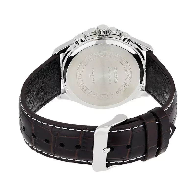 Jual Casio Jam Tangan Pria Casio Mtp 1374l 7avdf Enticer Men Silver Dial Brown Leather Band