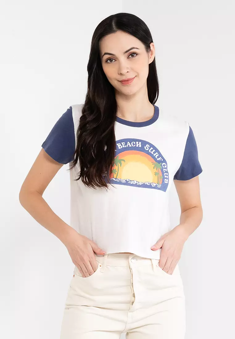 Jual American Eagle Graphic Ringer Tee Original 2024 | ZALORA Indonesia