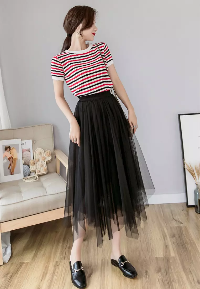 Buy Halo Layered Net Yarn Skirt 2025 Online | ZALORA Philippines