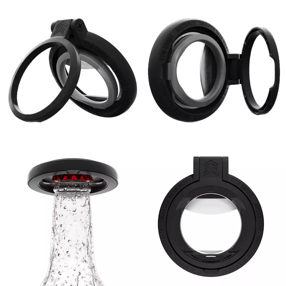 Jual STM STM MagLoop for iPhone MagSafe iRing Finger Loop Stand Bottle Opener - Black Original ...