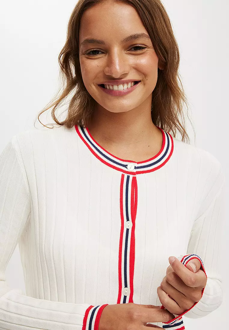 Buy Cotton On Knit Rib Button Cardigan 2025 Online | ZALORA