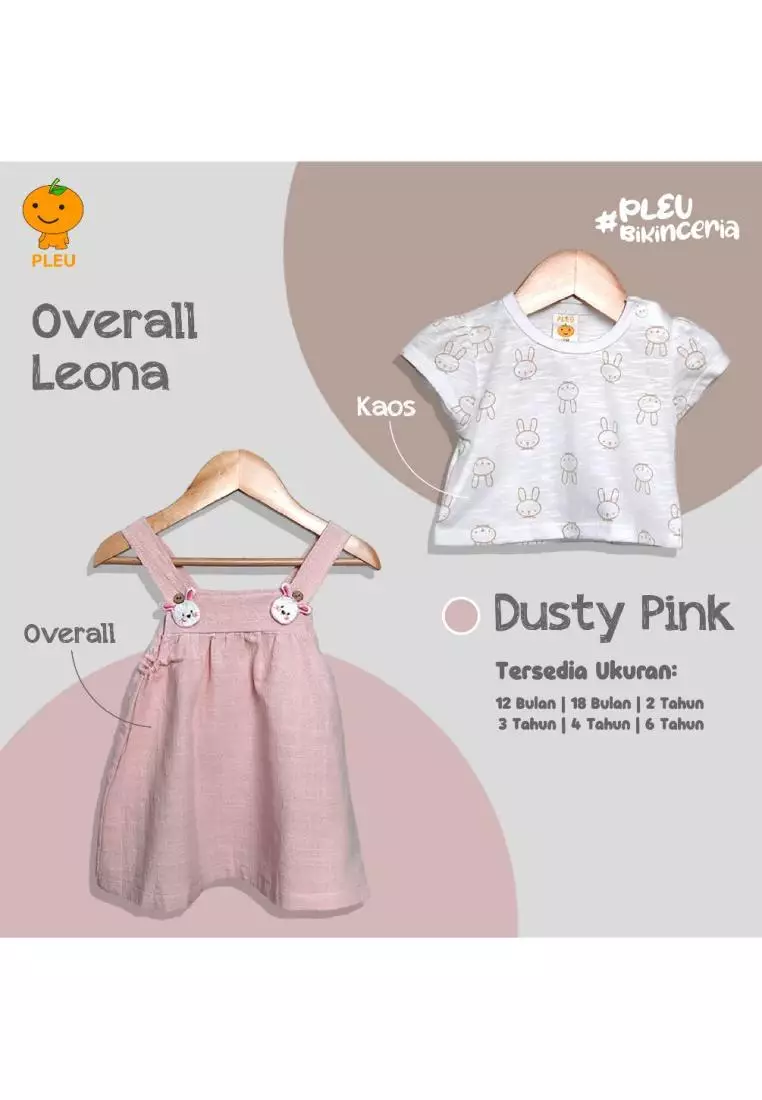 Jual PLEU PLEU Overall Leona Dusty Pink Original 2024 | ZALORA Indonesia