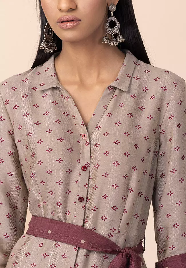 Indya Printed Tiered Shirt Kurta Dress 2026 | Buy Indya Online | ZALORA ...