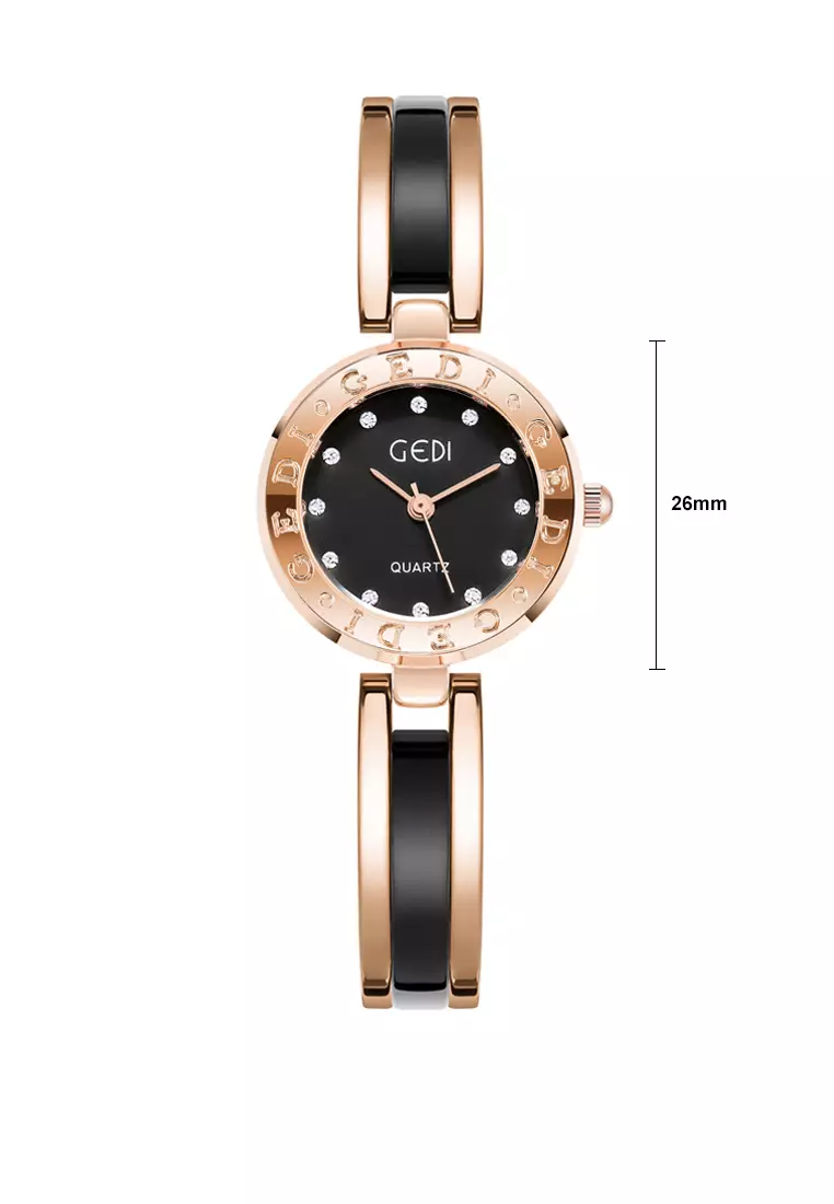 Buy GEDI GEDI Fashion Simple Plated Rose Gold Round Quartz Watch with ...