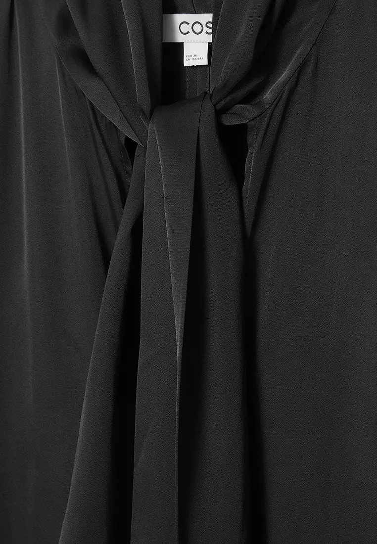 COS Bow-Detail Asymmetric Midi Dress 2025 | Buy COS Online | ZALORA ...