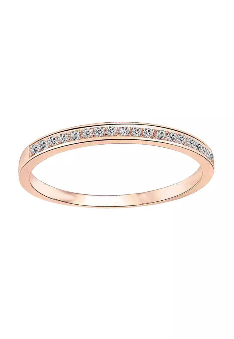 Buy LITZ [SPECIAL] LITZ 18K Rose Gold Diamond Ring DR117-R-SZ11 Online ...