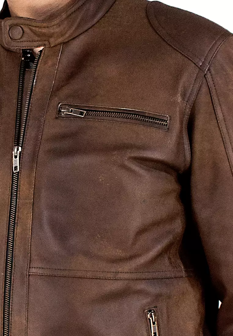 Jual JAVA SEVEN Java 7 Leather JAKET PRIA [JVJ 922] Kulit Asli Original ...