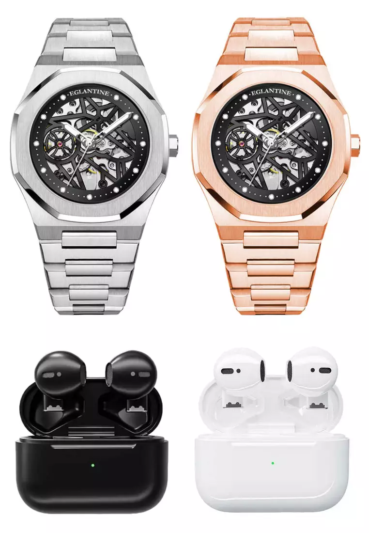 Buy EGLANTINE Value Deal - 2 Vulcania Automatic Watches + 2 pairs of ...