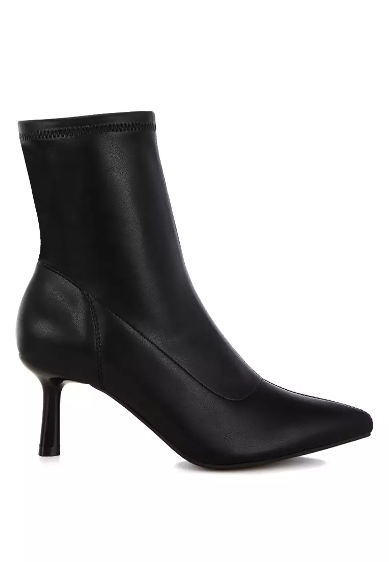 Jual London Rag Sepatu bot hak stiletto warna hitam Original 2026 ...
