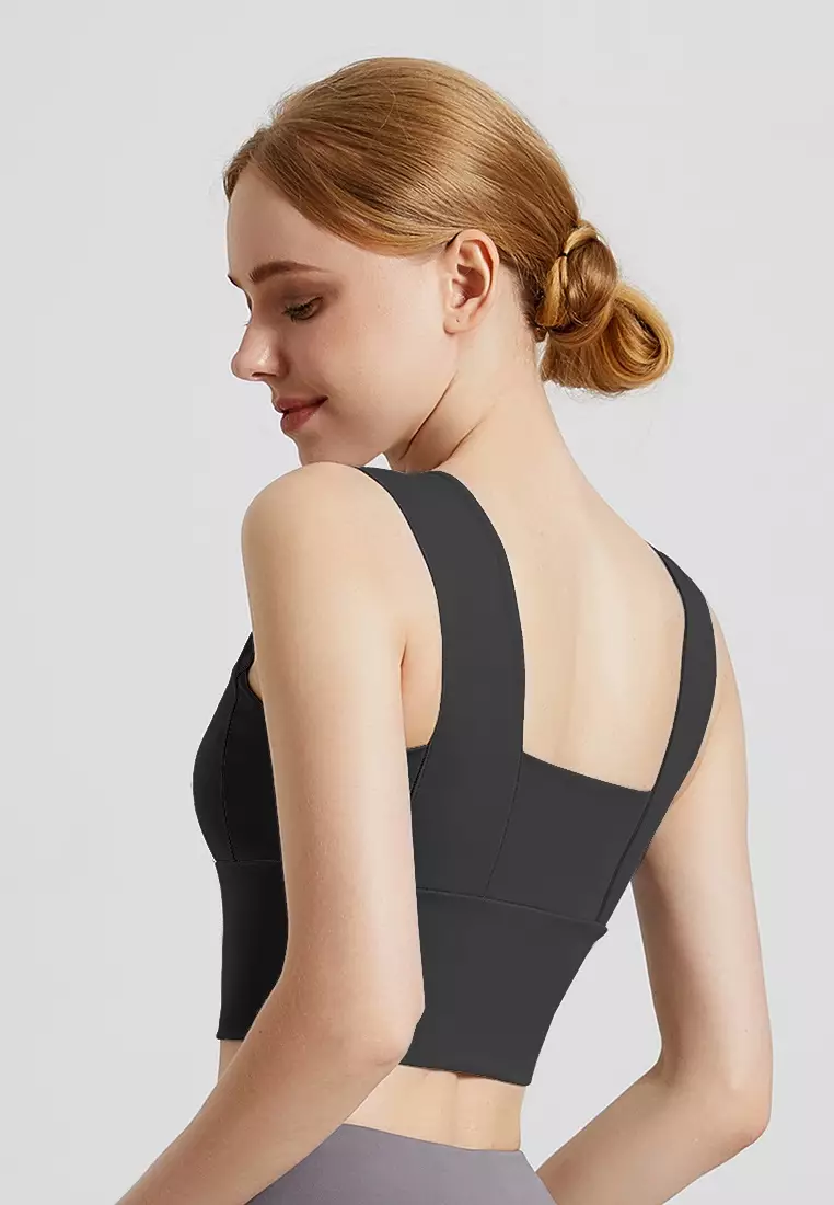 Buy YSoCool Women Strappy Sports Support Fitness Vest Bra Online ...