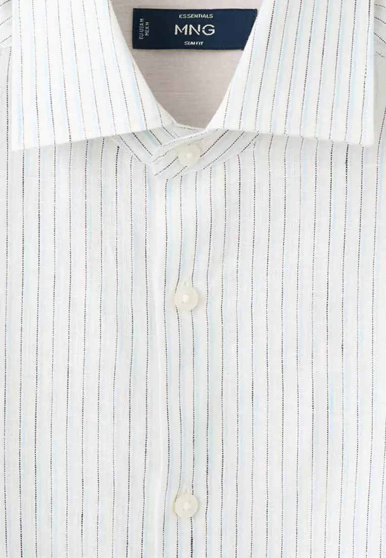 Buy MANGO Man 100% Linen Slim-Fit Shirt 2026 Online | ZALORA