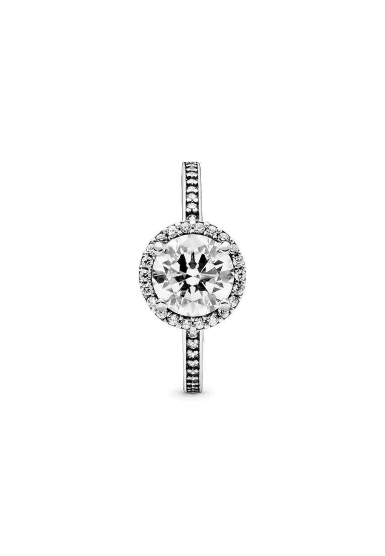 Buy PANDORA Pandora Round Sparkle Halo Silver Ring Online | ZALORA Malaysia