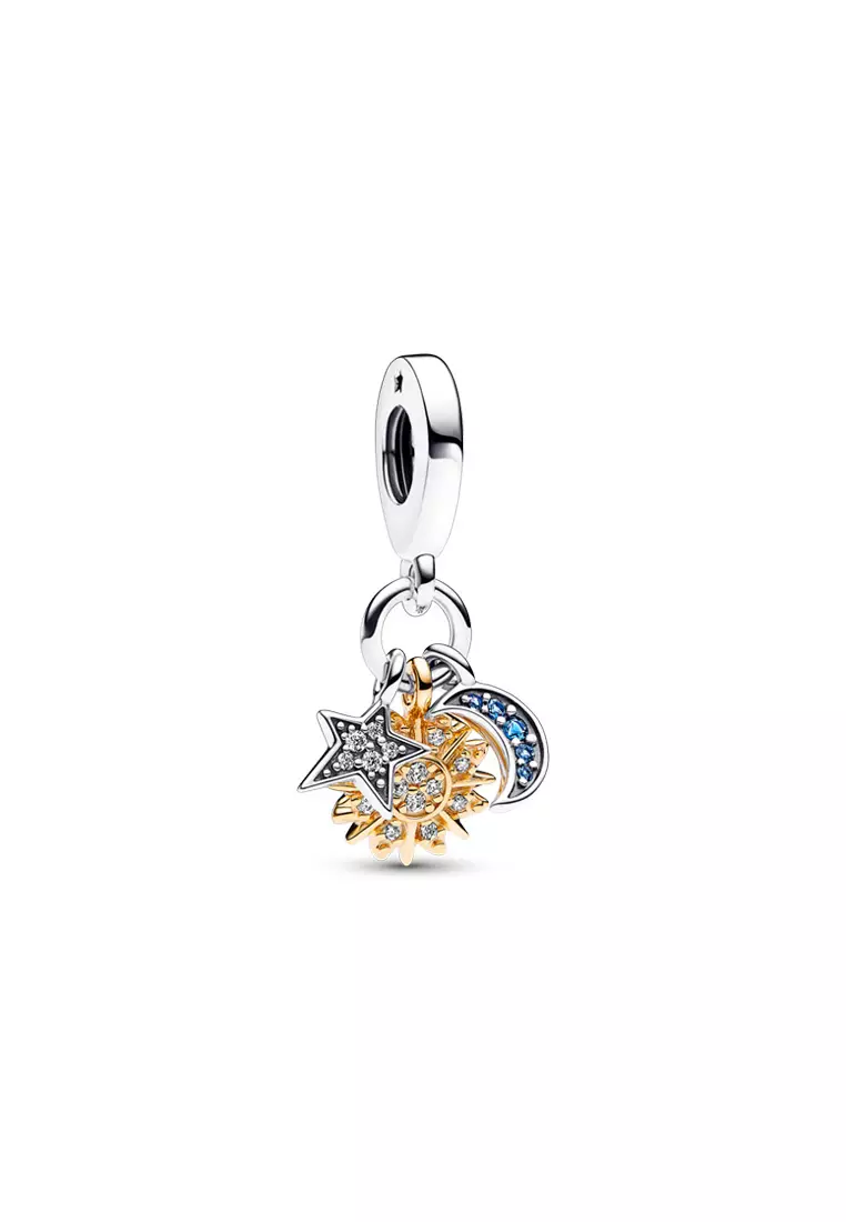 Buy PANDORA Pandora Two-tone Celestial Triple Dangle Charm Online ...