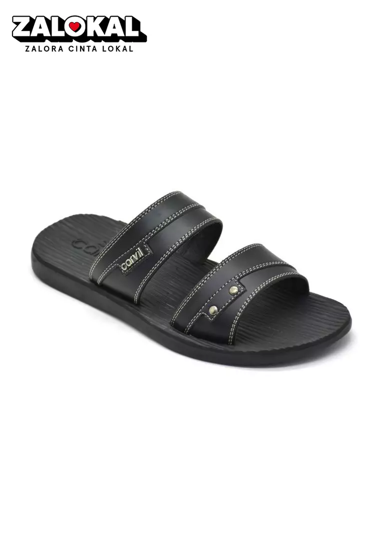 Jual CARVIL Carvil Sandal Pria Fireno-02 M Black Original 2024 | ZALORA ...