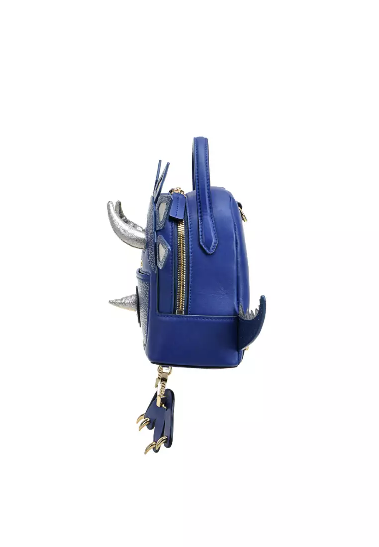 Buy FION FION Little Mons Jacquard with Leather Backpack 2025 Online ...