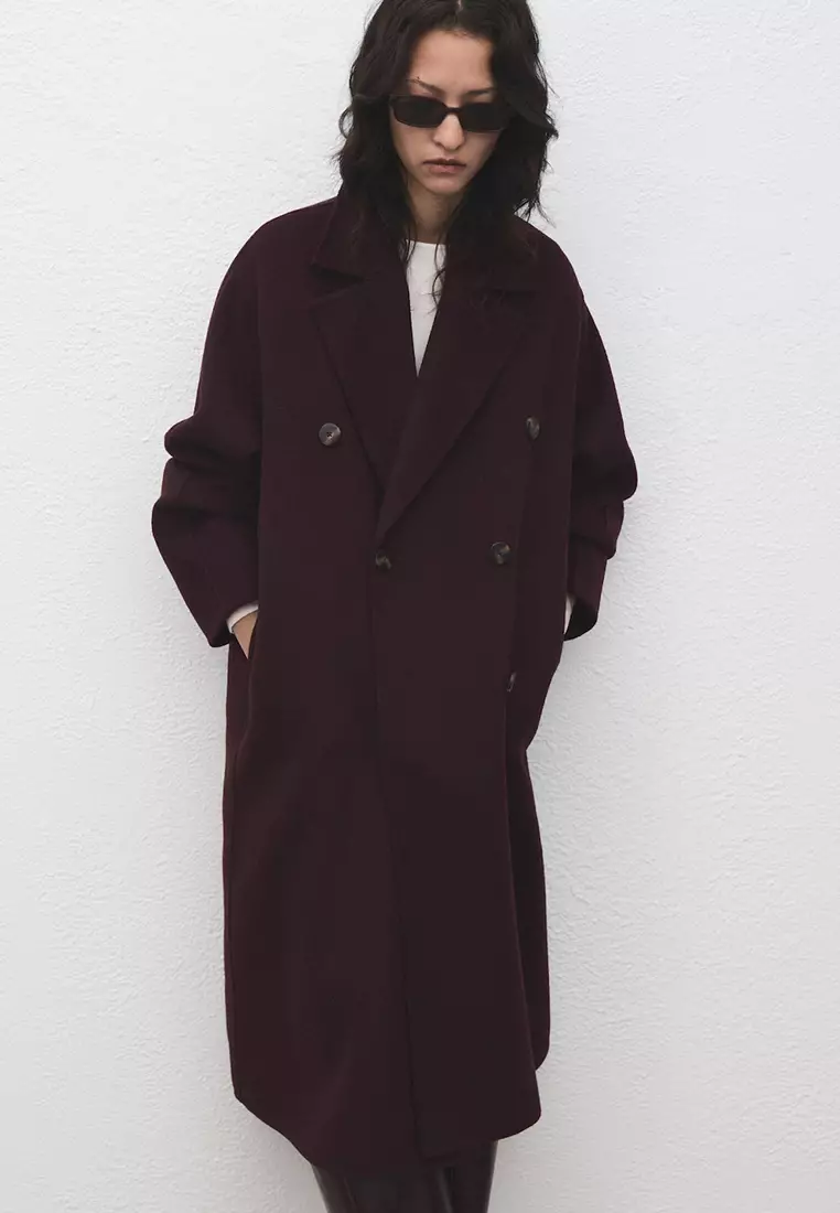 Buy Mango Handmade Oversized Wool Coat 2025 Online | ZALORA Philippines