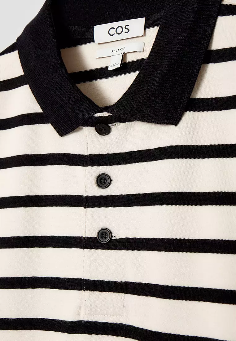 Buy COS Striped Long-Sleeved Polo Shirt 2025 Online | ZALORA