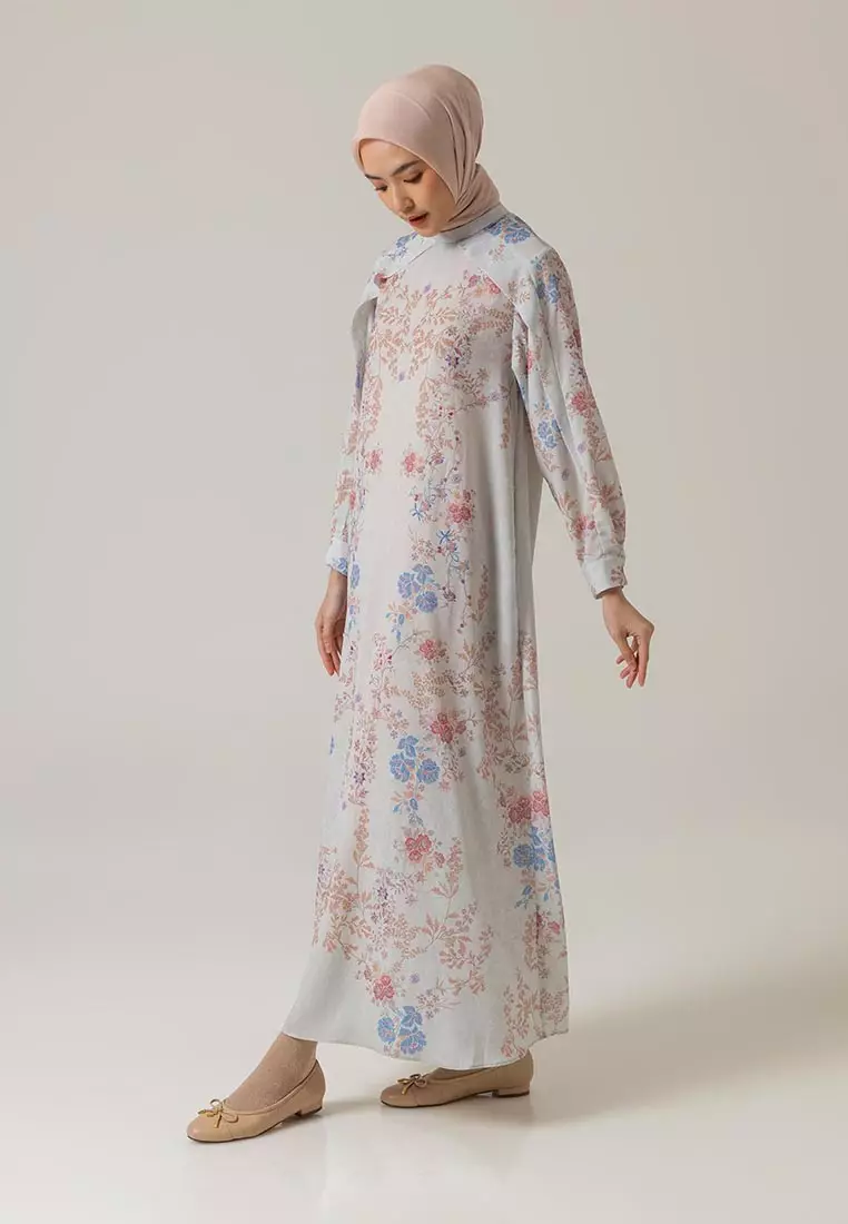 Jual Riamiranda Ria Miranda Warm Grey Azeema Dress Original 2025 ...