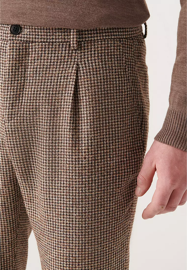 Buy Avva Pleated Gingham Wool Suit Pants 2026 Online | ZALORA Philippines