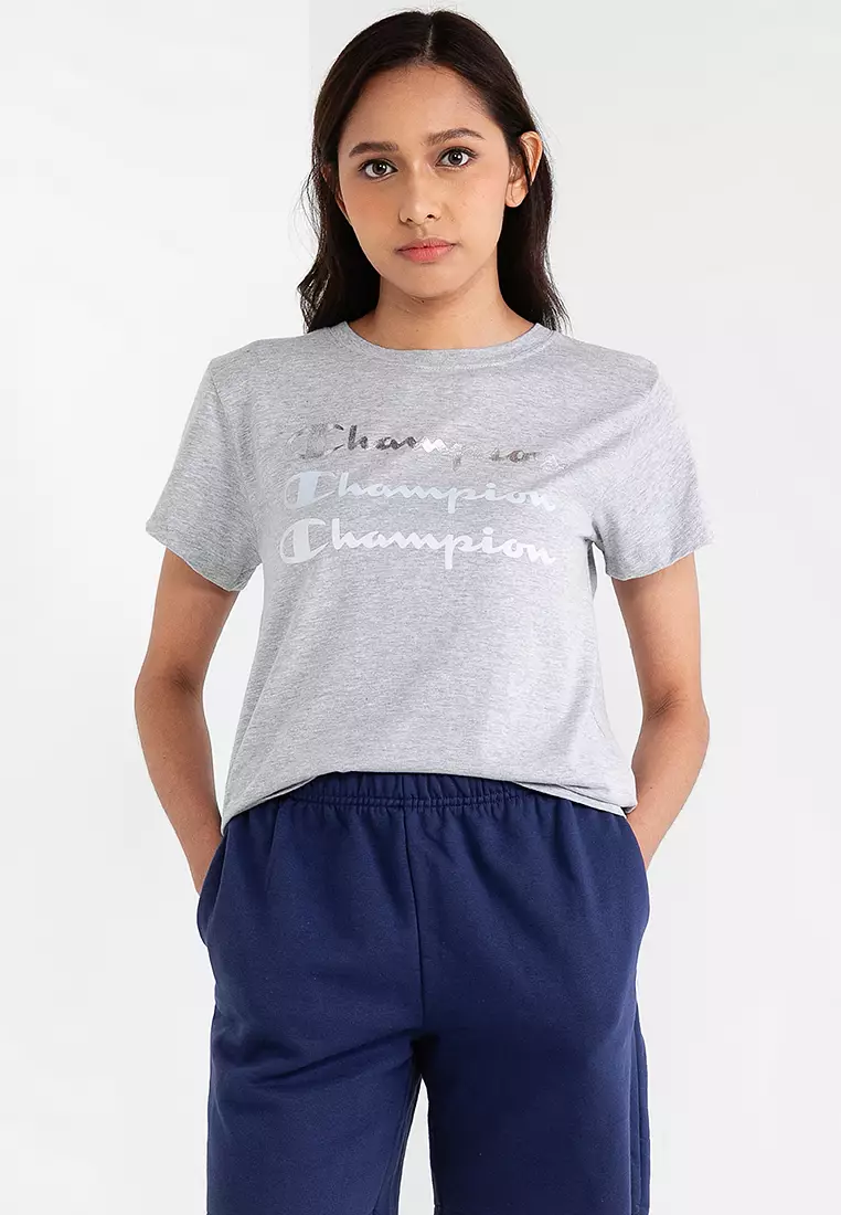 Buy Champion Champion Logo Crewneck Tee Online | ZALORA Malaysia