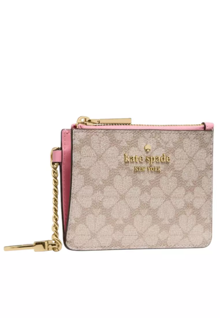 Buy Kate Spade Spade Flower Key Ring Card Holder - Dark Beige ...