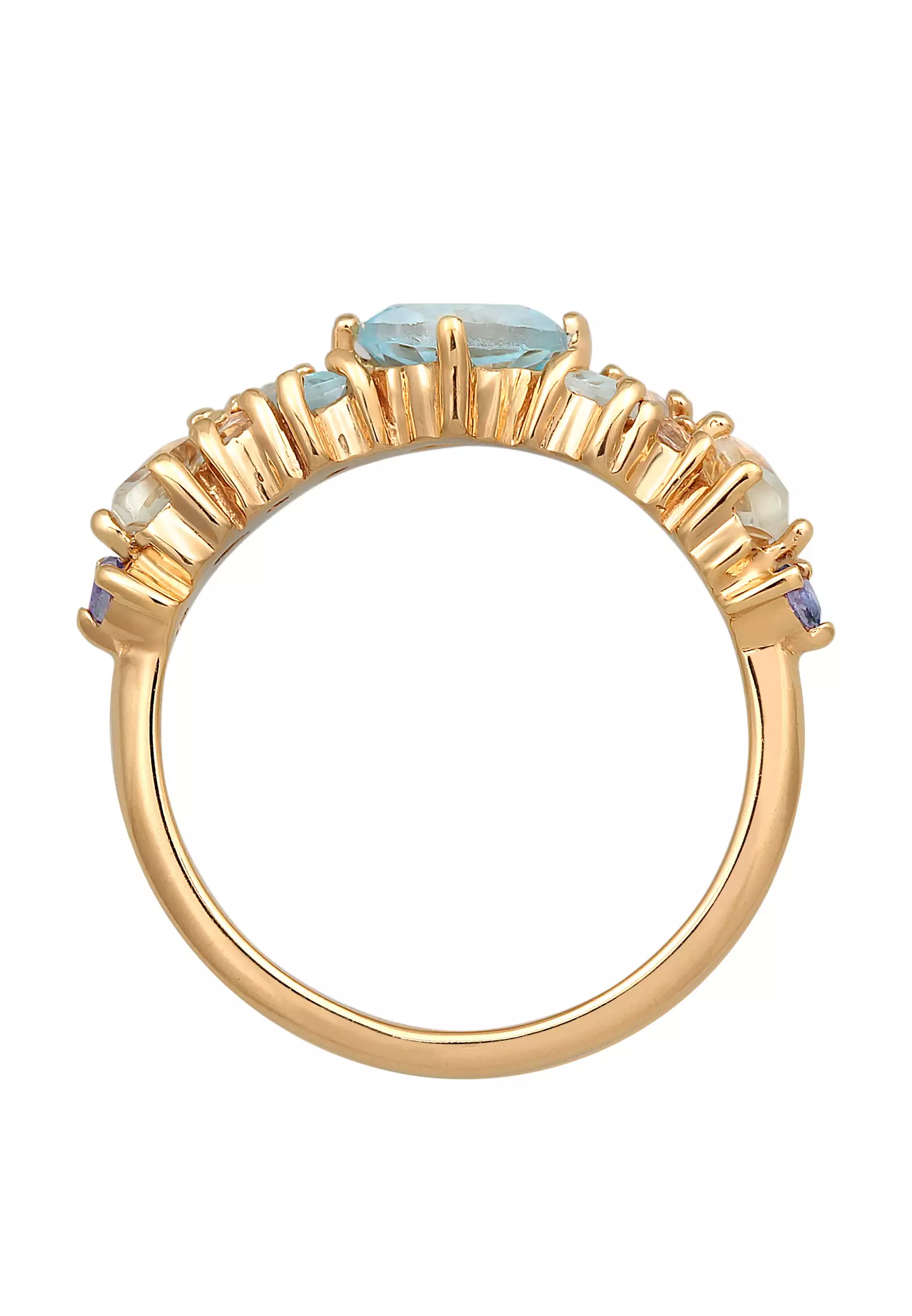 Buy ELLI GERMANY Blue Garden Cocktail Ring – Gold-Plated Silver 2026 ...