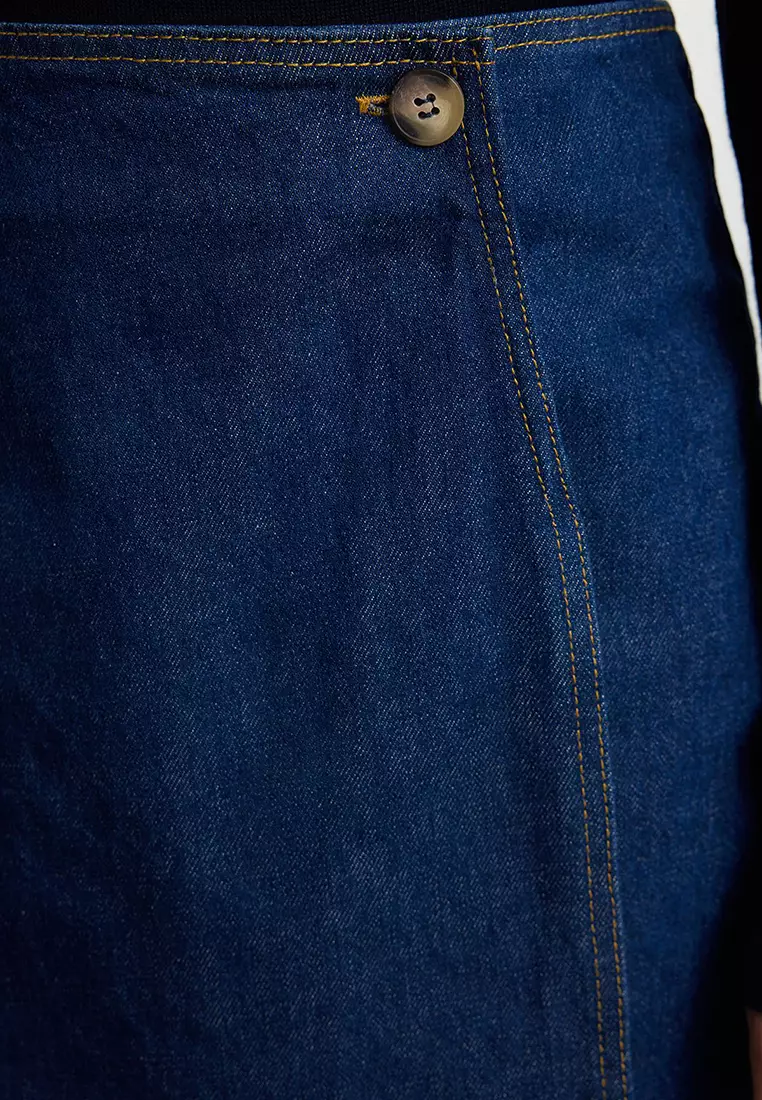 Buy Trendyol Basic Denim Skirt 2025 Online | ZALORA