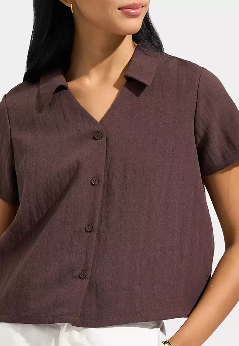 Buy ForMe Extended Sleeved Linen Shirt 2026 Online | ZALORA Philippines