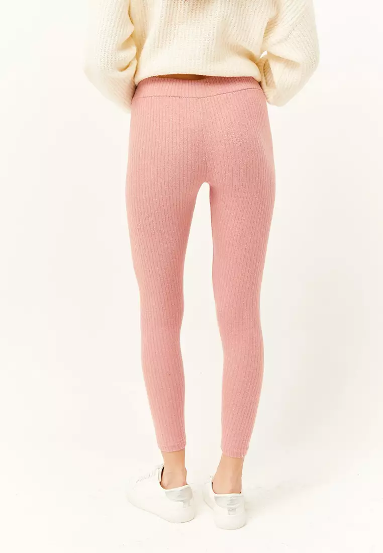 Buy Olalook Thick Ribbed Raspberry Leggings 2025 Online | ZALORA ...