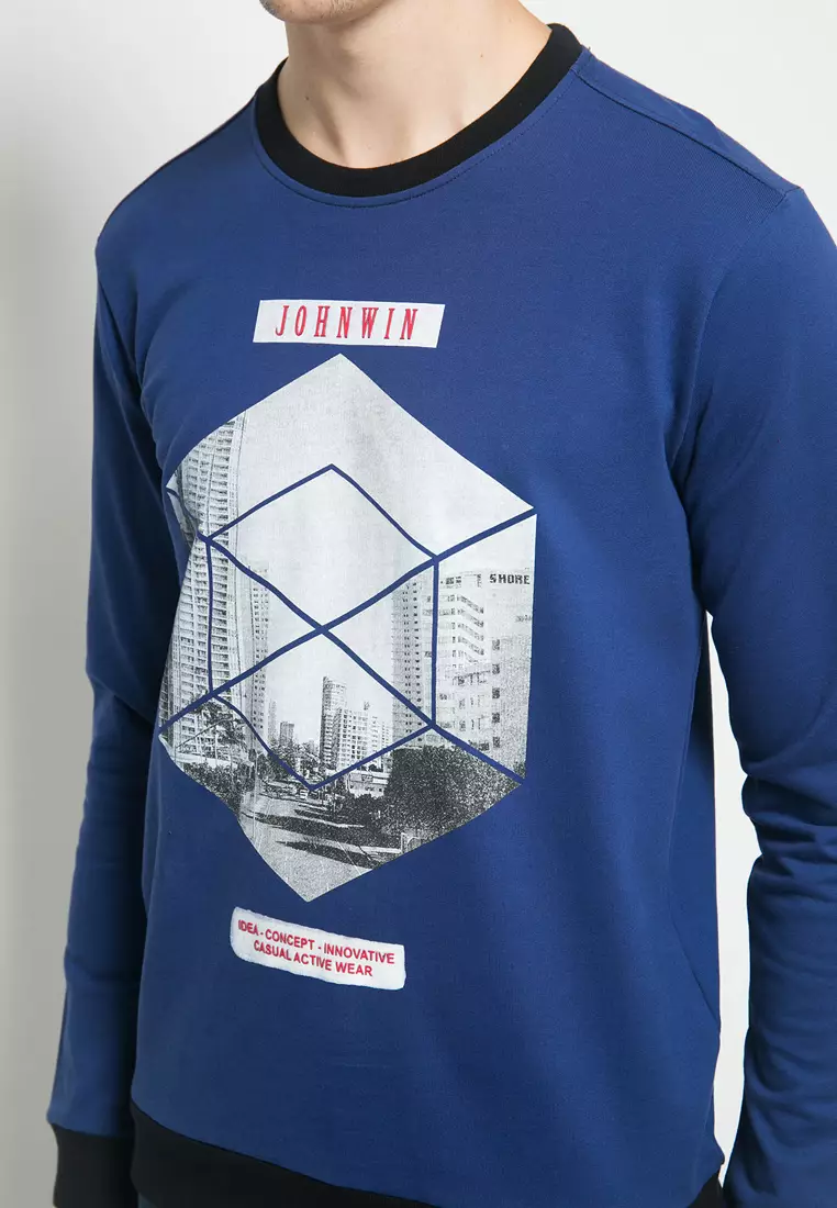 Jual Johnwin Johnwin Slim Fit - Kaos Casual - Kaos Sablon - Lengan ...