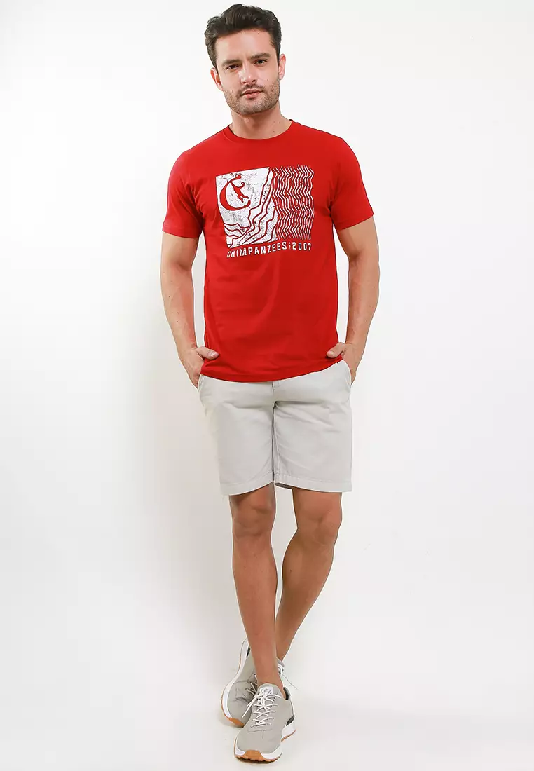 Jual Chimpanzees Zig Zag - Slim Fit T-Shirt Original 2025 | ZALORA Indonesia